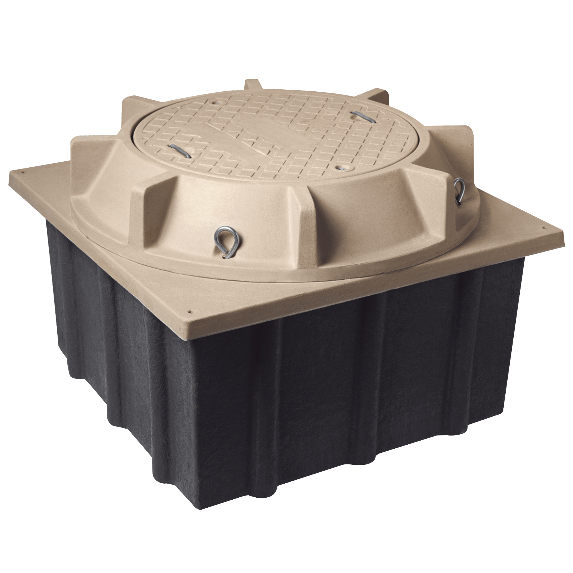 Registro Mini Manhole con tapa de concreto polimérico 4 ft x 4 ft x 2 ...