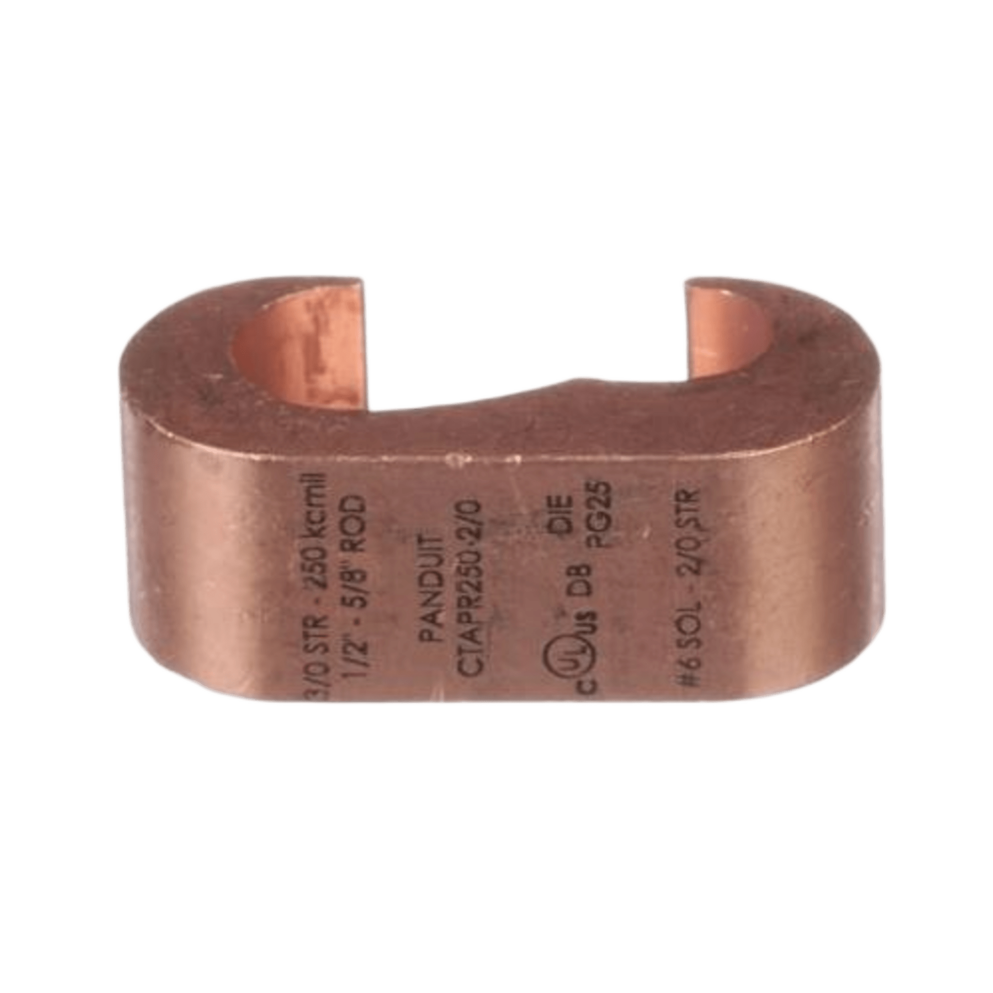 Conector de compresión a tierra de cobre Panduit CTAPR2-2-L, 1 pz ...